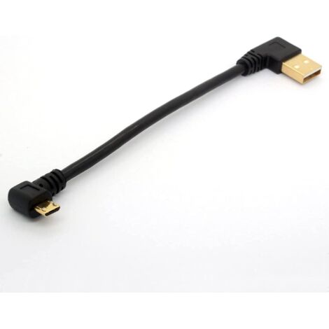 USB 2.0 Stecker auf Micro USB B 90 Grad Kabel Links abgewinkelt ...