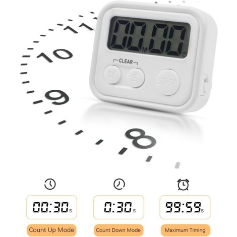 Digitaler Küchentimer zum Kochen, magnetische Timer mit lautem Alarm ...