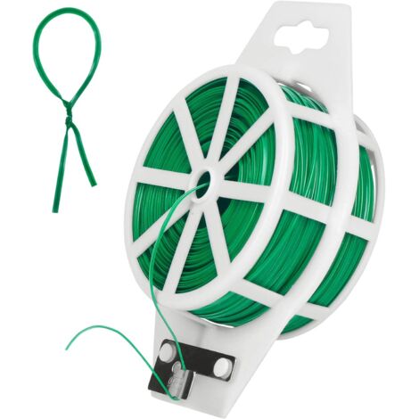 Fascetta in filo metallico verde da giardino, 80 m, 1 pezzo, per legare ...