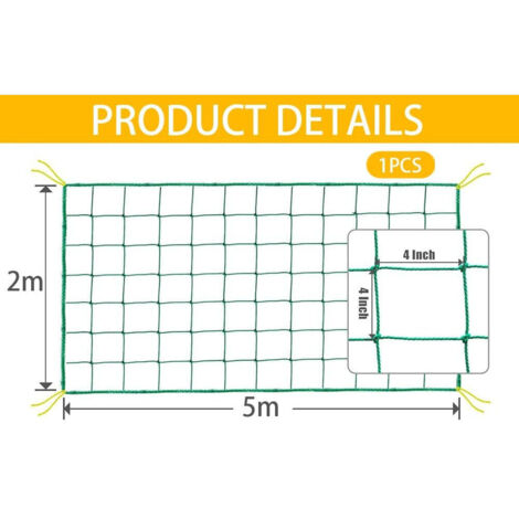 Rete per cetrioli 5m x 2m, rete per traliccio da giardino, rete per ...