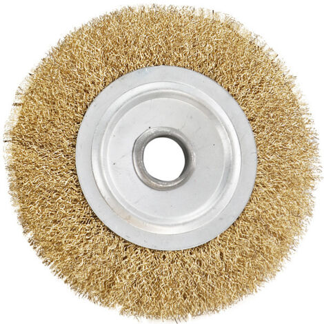 Cepillo de alambre redondo con orificio para carrete, alambre de acero ...