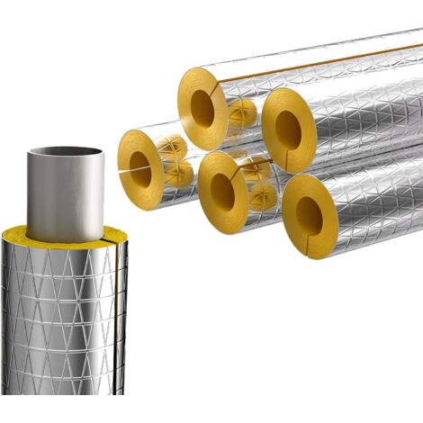 Aislamiento térmico para tuberías, 34 mm de diámetro interior x 30 mm de espesor, 1 metro para 5 ...