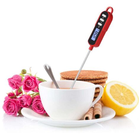 Termómetro de cocina, termómetro de lectura instantánea con sonda larga ...