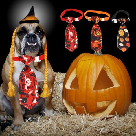 Set de 3 corbatas de Halloween para gato y perro, corbata ajustable ...