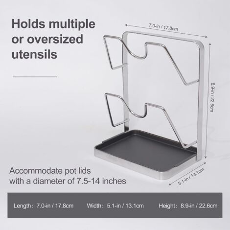 Estante multifuncional de acero inoxidable para la cocina, color plata