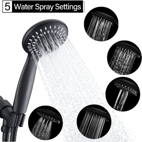 Ducha de mano de alta presión, potente flujo de agua a baja presión ...