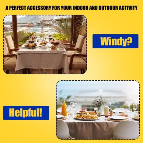 Pinzas de plástico transparente para manteles, 61,55 cm, juego de 8 ...