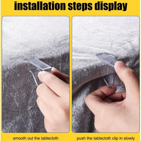 Pinzas de plástico transparente para manteles, 61,55 cm, juego de 8 ...