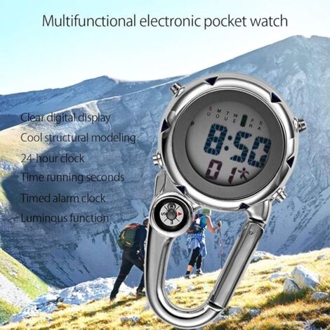 SHINING HOUSE Mosquetón digital con gancho deportivo, reloj de hospital ...