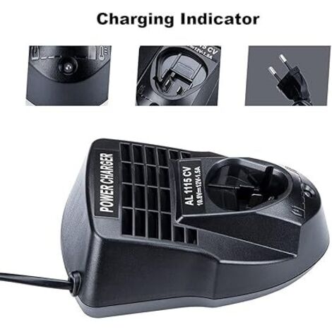 SHINING HOUSE Cargador de batería de iones de litio AL1115CV de 10,8 V ...
