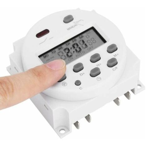 Mini interruttore relè timer settimanale LCD digitale da 12 V con ...