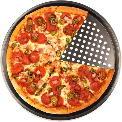 SHINING HOUSE Pizza-Backform-Set mit 3 antihaftbeschichteten runden ...