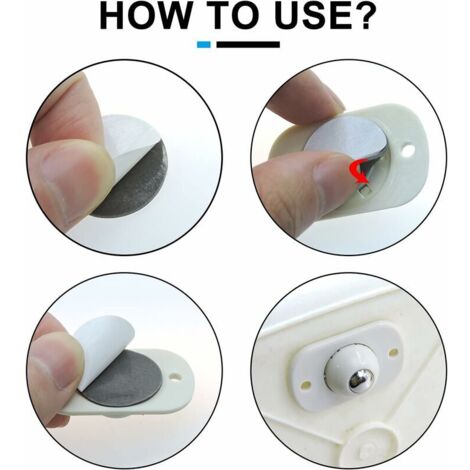 SHINING HOUSE Selbstklebende Mini-Lenkrollen aus Edelstahl ...