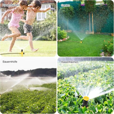 Juego de 4 aspersores automáticos de 360° - Aspersor de riego ajustable ...