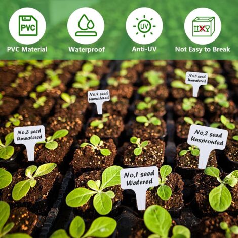 Paquete de 100 etiquetas para plantas, hortalizas y huertos. Ideales ...