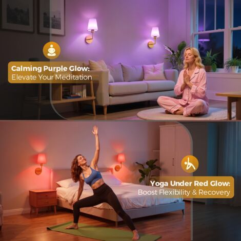 Wall Lamp with Remote Control Fabric Shade Brushed Copper 2 Pack with ...