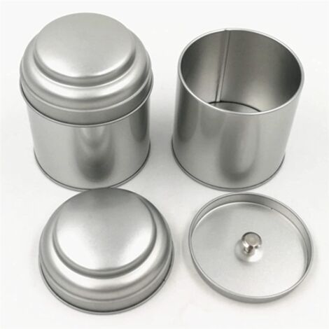 Lata de té de 12 piezas con tapa doble hermética, lata redonda de 8 oz ...