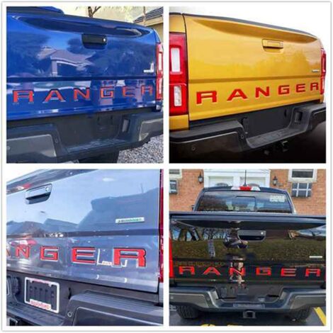 Letras 3D en relieve y calcomanías, emblemas para Ranger 2019-2020 (rojo)