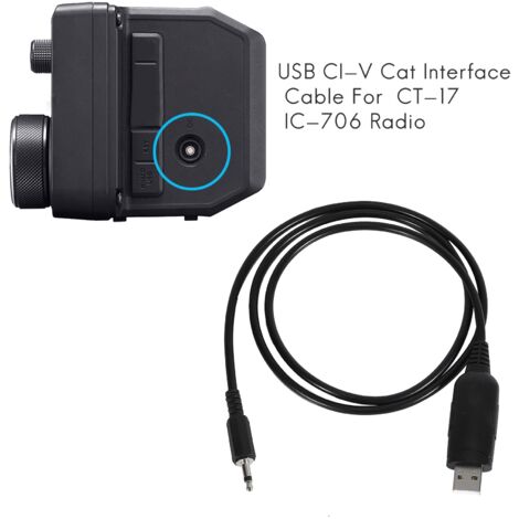 Cable de interfaz USB CI-V Cat para radio Icom CT-17 IC-706