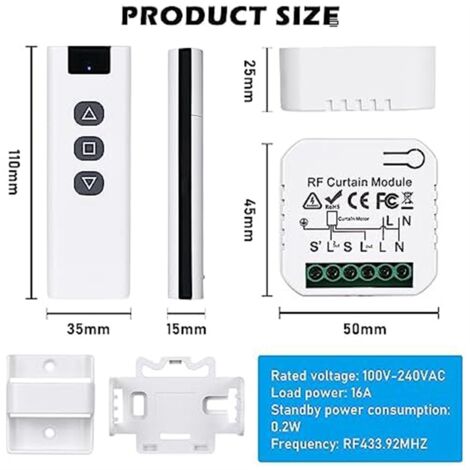 Controladores de interruptores inteligentes para cortinas Tuya con WiFi ...