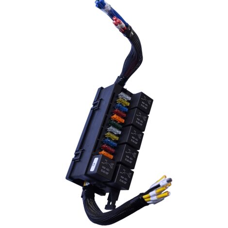 Caja de relés y fusibles precableada con 6 relés, 11 vías ATC/ATO para ...