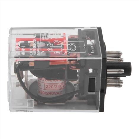 AC 220V / 230V Voltaje de Bobina PCB Relé Potencia 8 Pines DPDT 2NO 2NC MK2P-1