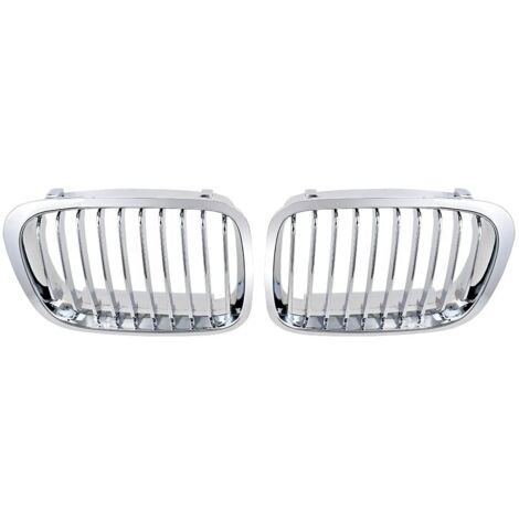 2X Rejilla de RiñóN Capó Delantero Cromada para 1998-2001 E46 320I 323I ...