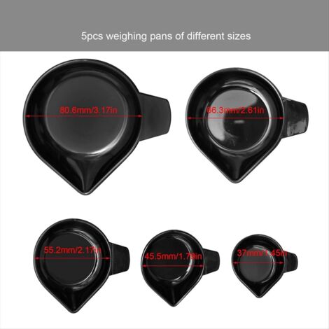 5 Tamaños de Recipientes para Pesar Polvo, Recipiente Báscula con ...