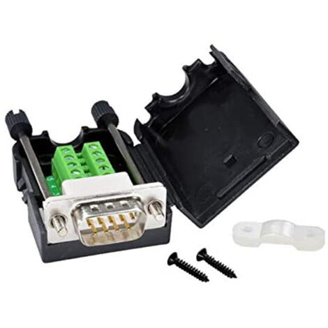Conector Sin Soldadura DB9 RS232 D-SUB Serial una Terminal de Puerto 9 Pines Adaptador Macho ...