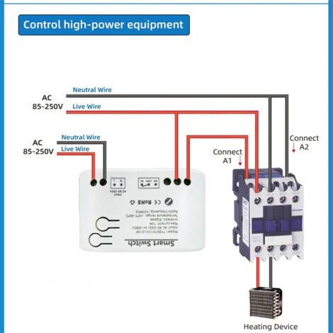2 Interruptores Inteligentes Tuya Zigbee con Sensor de Temperatura ...