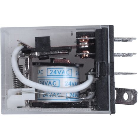 Relé electromagnético JQX-13F LY2 AC 24V de 8 pines con bobina DPDT y LED rojo