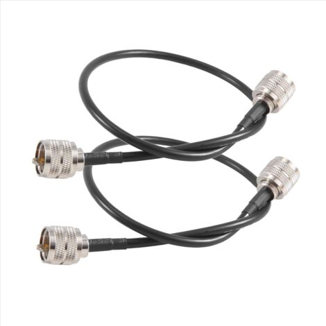 Paquete de 2 cables de antena para radio CB de 50 cm, conector PL259 ...