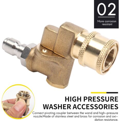 Acoplador pivotante de conexión rápida de 180 grados con 5 ángulos y ...