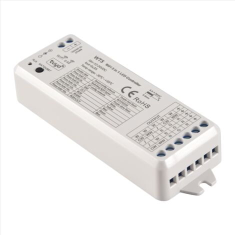 Controlador LED Tuya 5 en 1 con atenuador CCT, RGB, RGBW, RGBWW, RGBCCT ...