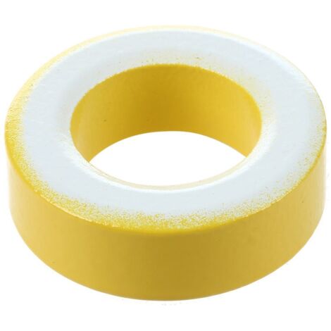 2 anillos toroidales de ferrita con núcleo de hierro amarillo y blanco ...