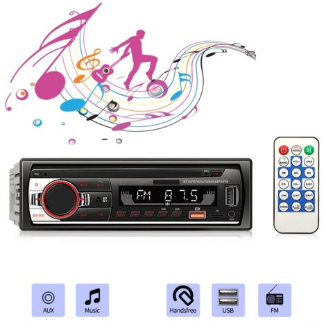 Reproductor de coche modelo 520 con radio USB, Bluetooth, manos libres ...