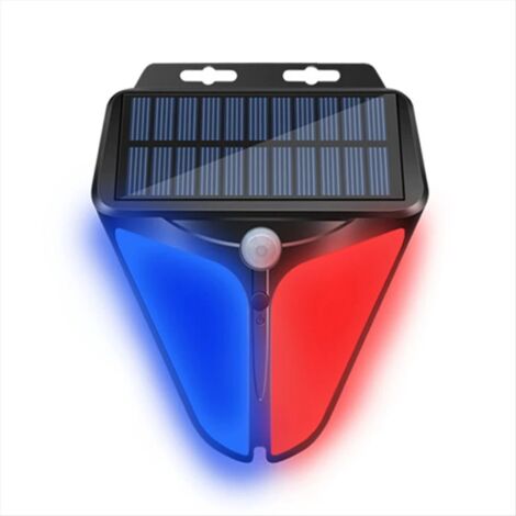 Alarma solar exterior con 26 LED, sensor de movimiento, sonido y luz.