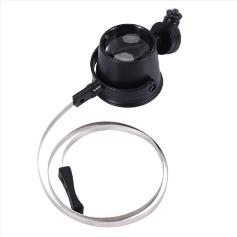 Lupa iluminada 15X / Lupa ocular LED para reparar relojes y gemas
