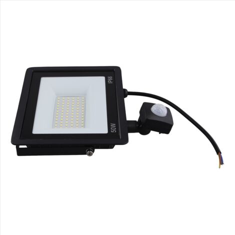 Foco LED con sensor de 50 W, focos de inducción, resistente al agua IP66