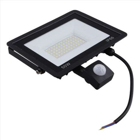 Foco LED con sensor de 50 W, focos de inducción, resistente al agua IP66