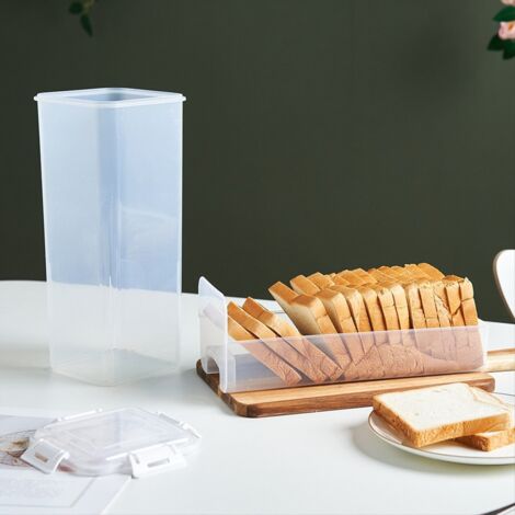 Caja para conservar pan - Recipiente hermético para guardar pan tostado ...