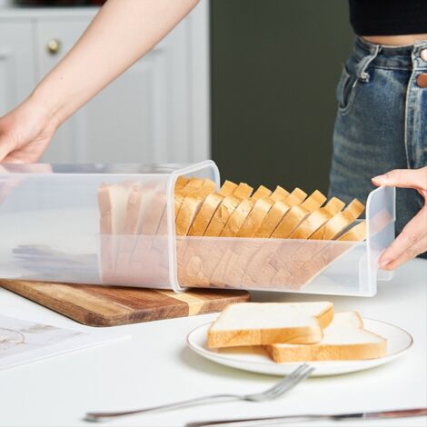 Caja para conservar pan - Recipiente hermético para guardar pan tostado ...