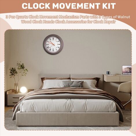 Juego de 3 piezas de mecanismos de reloj de cuarzo con diferentes tipos ...