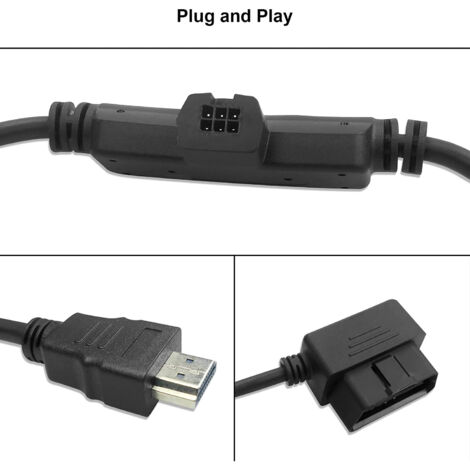 Cable Adaptador Compatible con OBDII a para Edge CS2 CTS2 CTS3 Enchufe ...