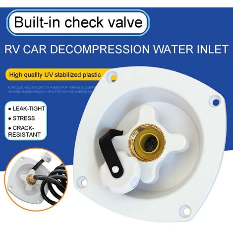 RV Boat Water Inlet Tank Hatch Reduce Pressure Regulator Entry