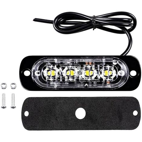 12-24V 12W 4LED Yellow Side Warning Fog Lights Fault Emergency