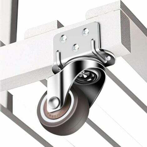 Stück 50 mm leise Lenkrollen, Tragkraft 100 kg, Möbelrollen mit L ...