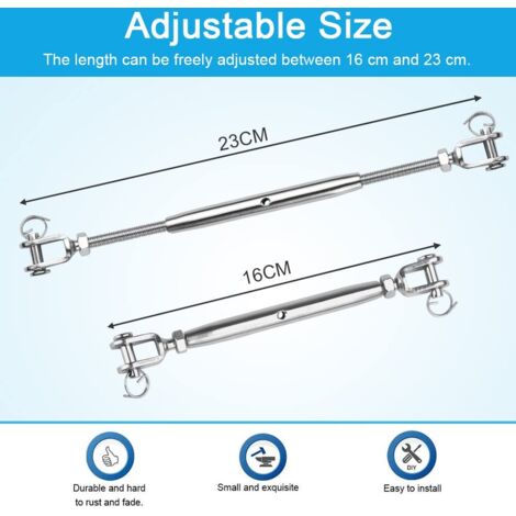 GABRIELLE 2 Stück Kabelspanner Edelstahl-Drahtspanner M6 geschlossener ...