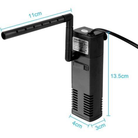 GABRIELLE 4W 300L/H Aquarium-Wasserdurchflussfilter, 60L Aquarium ...