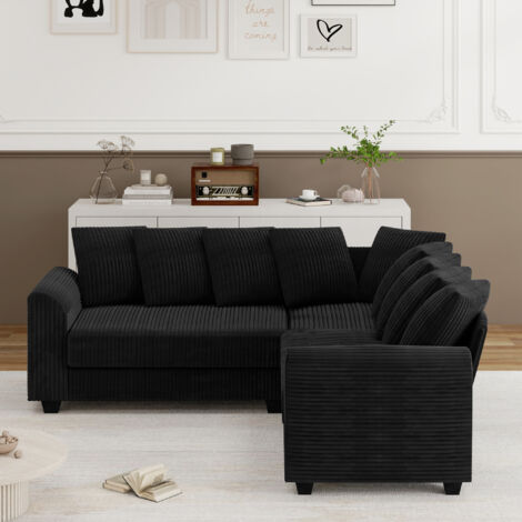Sofá 5 plazas esquinero de en forma de L sofá seccional modular para ...